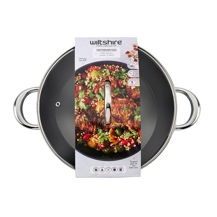 Easycook Blue Non-stick Casserole 28cm With Glass Lid - Wiltshire Australia